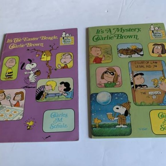 Toys | Set Of 2 Vintage 197s Charlie Brown Softbound Books | Poshmark